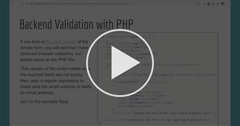 backend validation with php getting started and collecting and