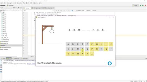 hangman using python and pygame youtube