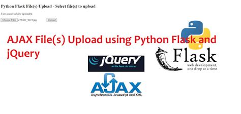 ajax file s upload using python flask and jquery tutorial101