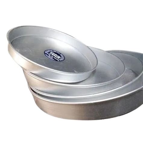 Silver Corrosion Resistant Round Polished Finish Aluminum Dhokla Plate
