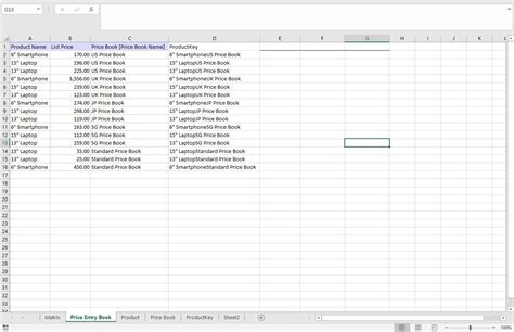 excel loop through matrix table and store in new sheets