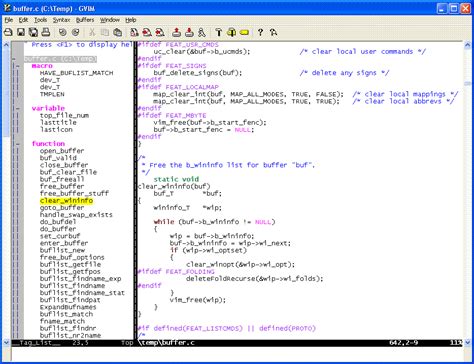 how to display variables in taglist window in vim stack overflow