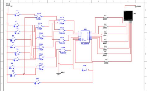 multisim制作七段显示编码器 multisim仿真论坛