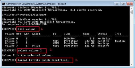 how to format sd card using cmd