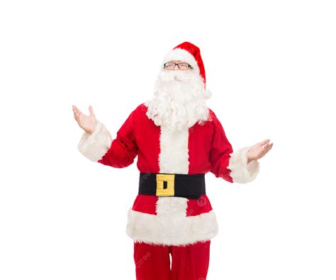 รูปชายในชุดซานตาคลอสผู้สูงอายุ X Mas นิค Png Claus มีความสุข การ