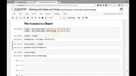 [17] working with dates and times the pandas timedelta