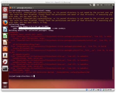 install opencv 3 0 and python 3 on ubuntu pyimagesearch