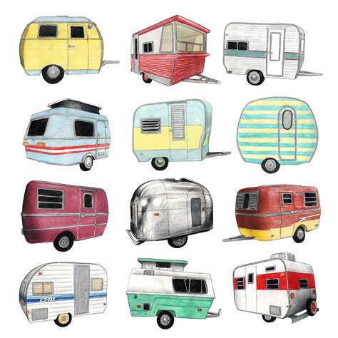 Vintage Camper Clip Art Clip Art Library