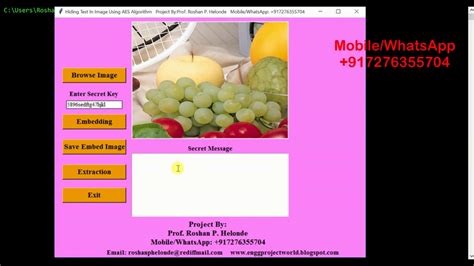 python code for hiding text in image steganography full project source