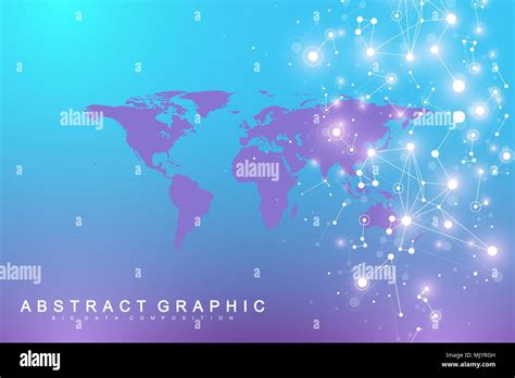 Political World Map With Global Technology Networking Concept Digital