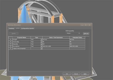 how to work with custom properties and cut lists cad