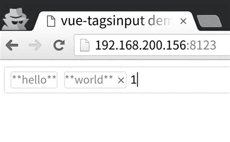 tiny vue js tags input component vue script