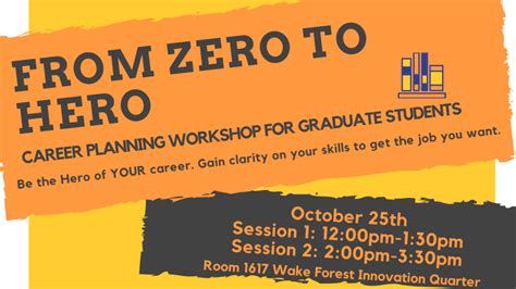 go from zero to hero with this career planning workshop wake forest