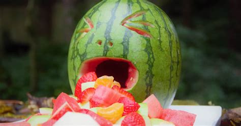 Carved Watermelon Face