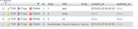 php laravel get slug from database stack overflow