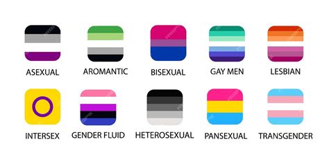 Premium Vector Set Of Lgbtq Community Square Flags Lgbt Pride Month