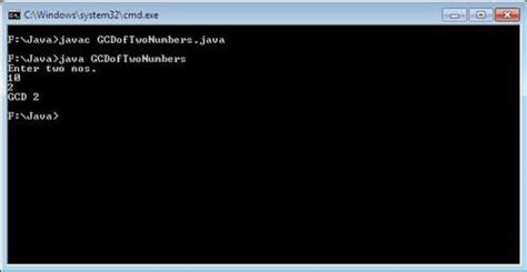 gcd of two numbers in java using while