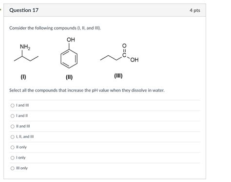 Consider The Following Compounds I Ii And Iii