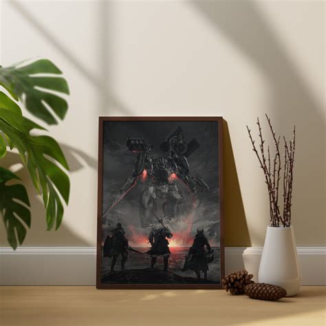 Gaming Canvas Wall Art Armored Core Canvas Wall Decor Gaming Poster