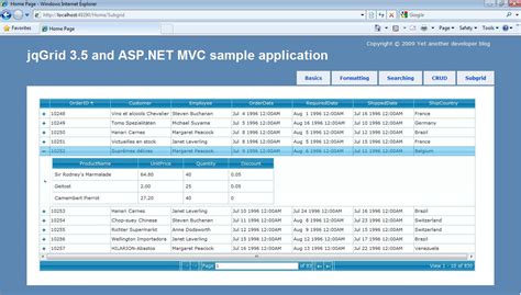jqgrid and asp mvc subgrid