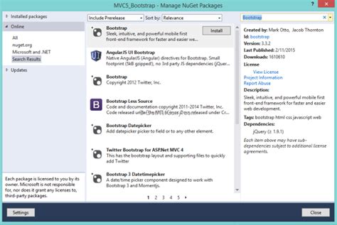 using bootstrap in asp mvc 5 dotnetcurry