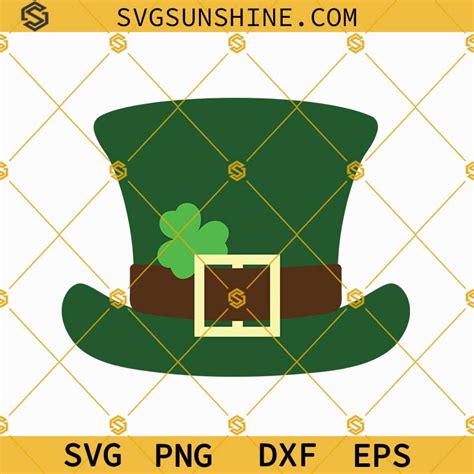 Leprechaun Hat Svg St Patricks Hat Svg Lucky Hat Svg Shamrock Hat