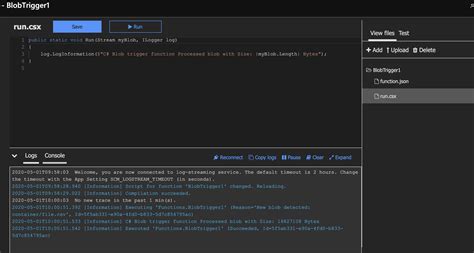 c is it possible to create a blob triggered azure function with a