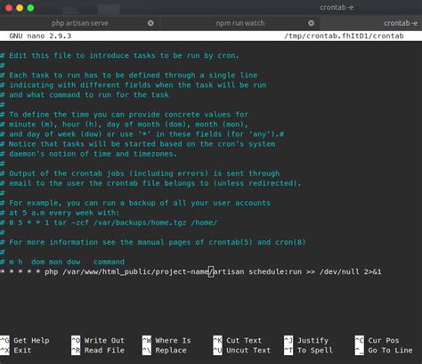 laravel why i can t add cron entry to my ubuntu 18 04 server stack