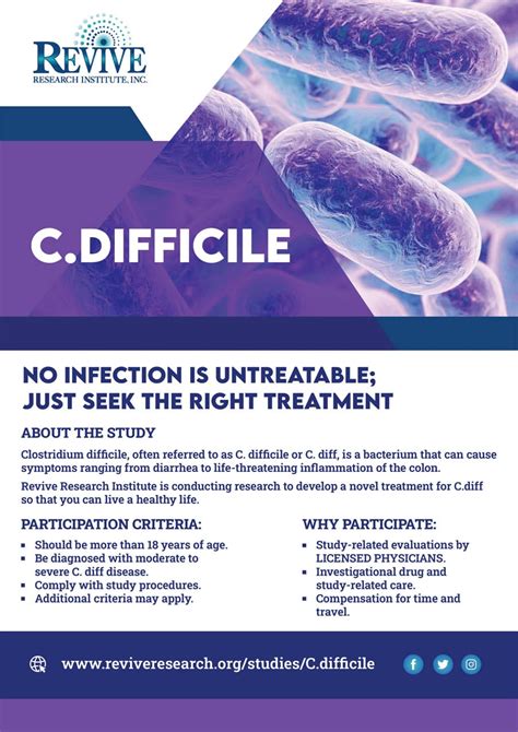 Clostridium Difficile Infection Cdi Clinical Trials For C Diff Treatment