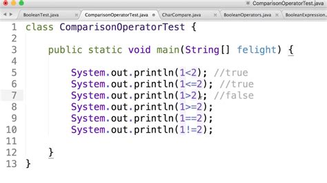 [java basics] comparison operators or relational operators in java