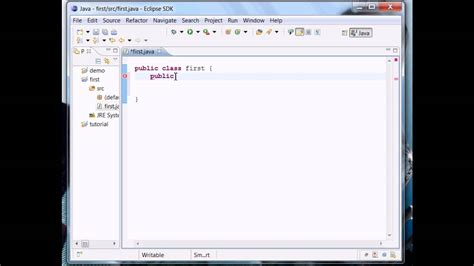 java eclipse vedio tutorial creating project and running first program