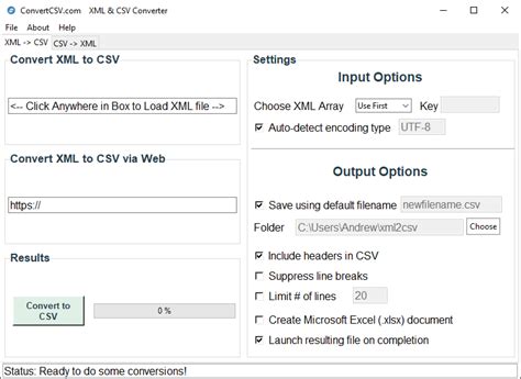 xml to csv desktop converter — convertcsv desktop
