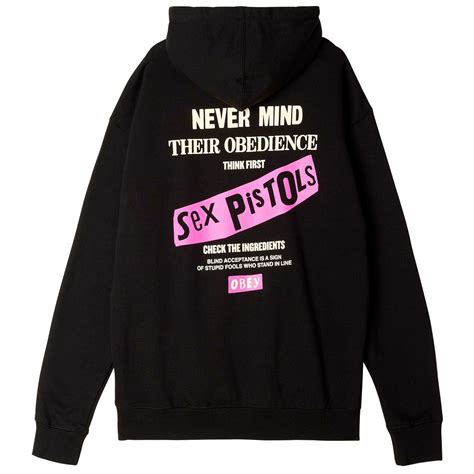 Obey X Sex Pistols Never Mind Obedience Mens Hoodie Black – The Giant