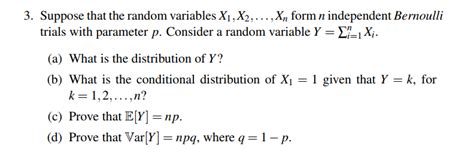solved 3 suppose that the random variables xi xy … xn