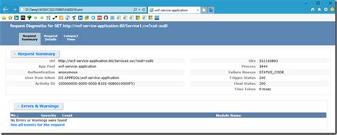 can you trace wcf using failed request tracing the best
