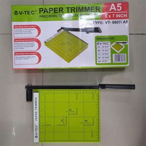 Jual V Tec Alat Pisau Potong Pemotong Kertas A3 A4 A5 B4 F4 A5 Siku