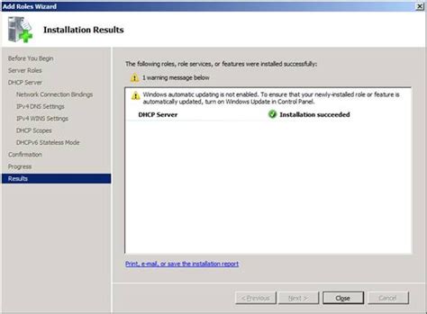 how to install a dhcp server with the 80 20 rule or 50 50 rule in a few