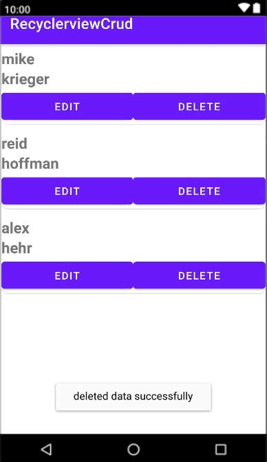 android recycerview crud operation using sqlite database techy pid