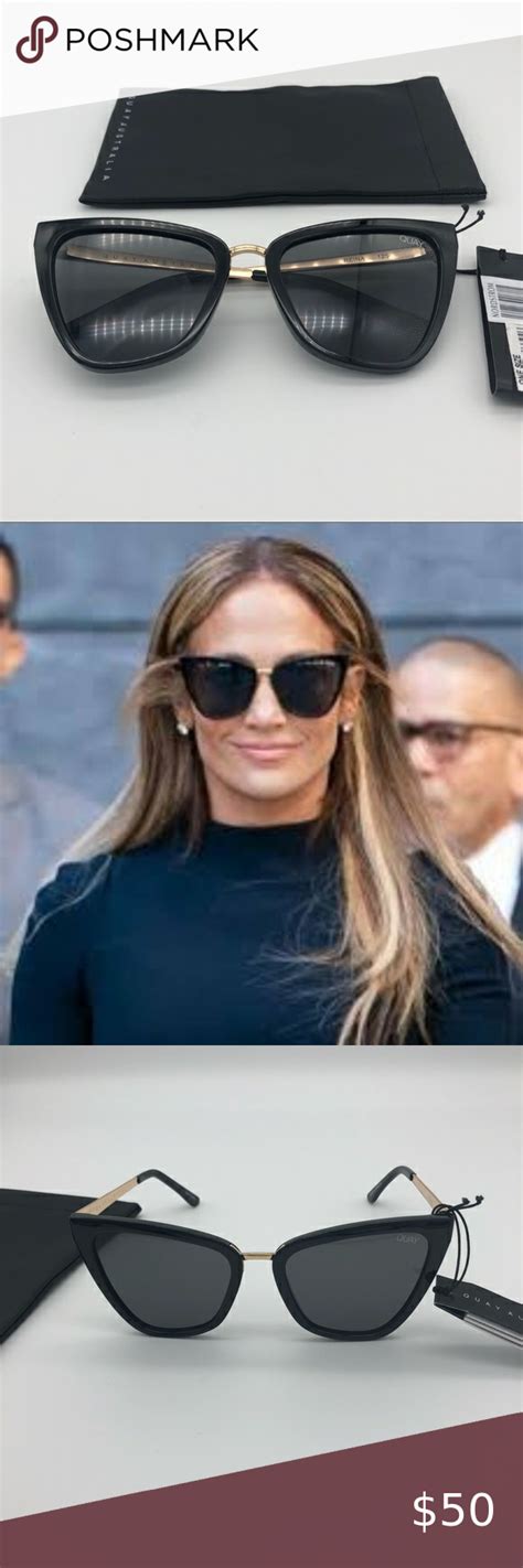 Quay X Jlo Reina Cat Eye Sunglasses In Black Smoke Cat Eye Sunglasses