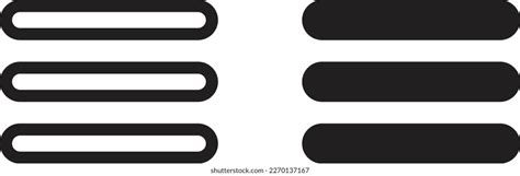 Three Horizontal Lines Icon Menu Icon Stock Vector Royalty Free