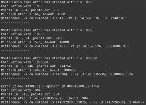 java how to approximate pi with the monte carlo simulation my notes
