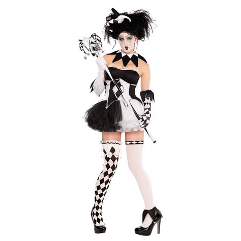 New Jesterina Tricksterina Harley Quinn Halloween Cool Clown Fancy