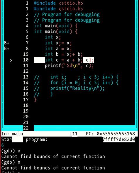 how to prevent distortion of code window in gdb tui debugging