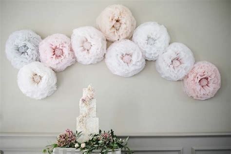 Blush Paper Flowers Hand Dyed Giant Paper Flower Backdrop Etsy