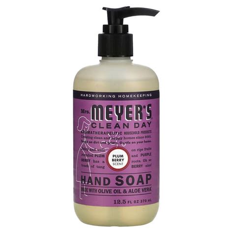 Mrs Meyers Clean Day Hand Soap Plum Berry 12 5 Fl Oz 370 Ml