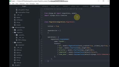 django framework video 3 using some commands into command prompt