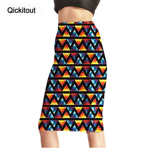 Qickitout Skirts Sexy Fashion High Waist Straightandwavy Line Womens 3d