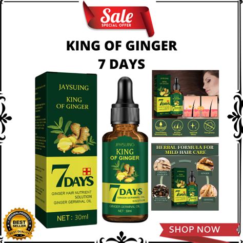 Authentic King Of Ginger 7days Ginger Hair Nutrient Solution Ginger