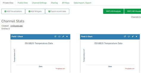 send ds18b20 temperature sensor data to thingspeak iot