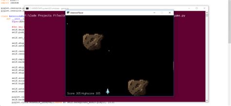 asteroid racer game in python with source code source code and projects